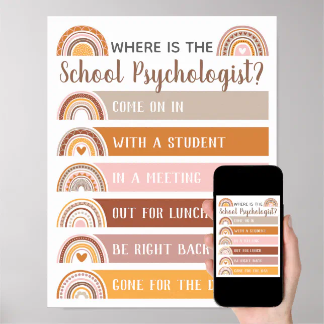 Where is Psychologist Office Door Sign Rainbow | Zazzle