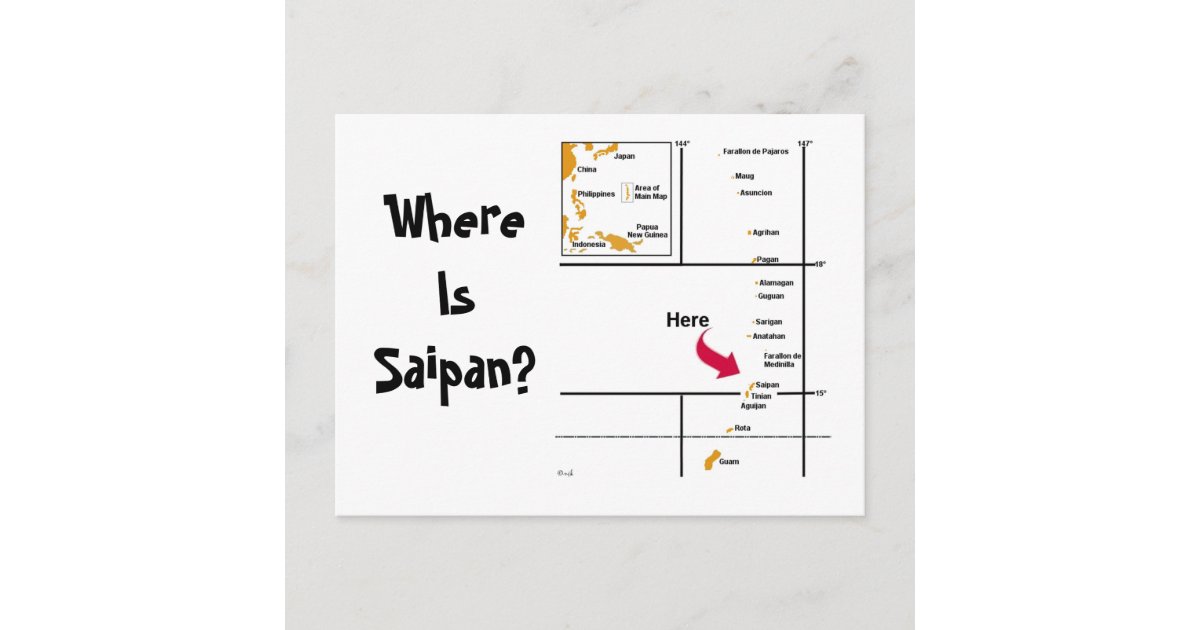 Where Is Saipan? Postcard | Zazzle