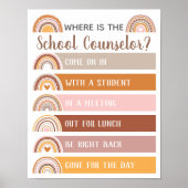 Where is School Counselor Office Door Sign Rainbow | Zazzle
