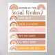 Where is Social Worker Office Door Sign Rainbow | Zazzle