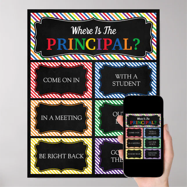 Where is the Principal Office Door Sign | Zazzle