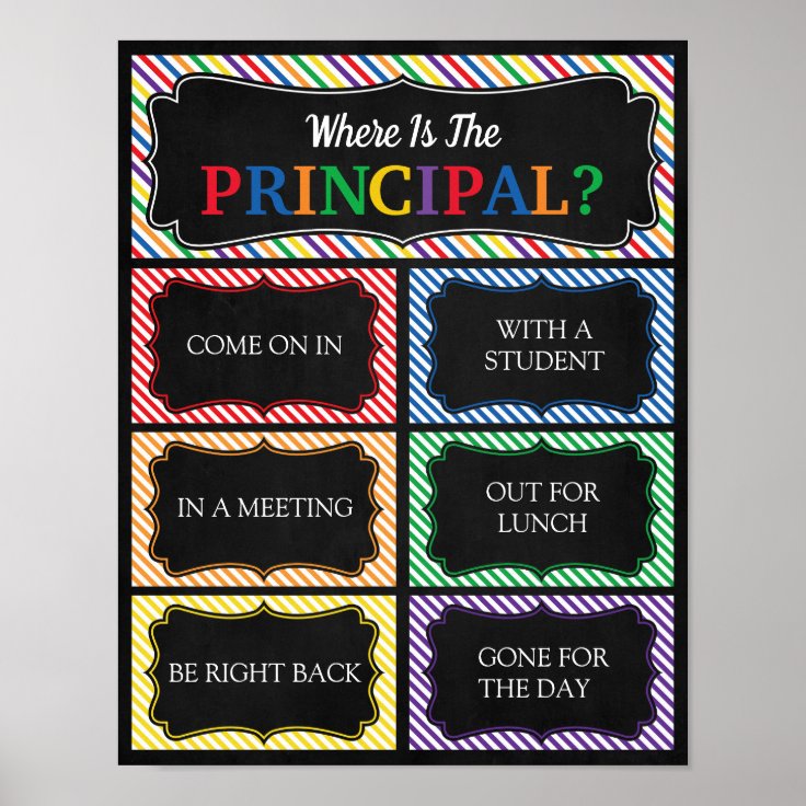 Where is the Principal Office Door Sign | Zazzle