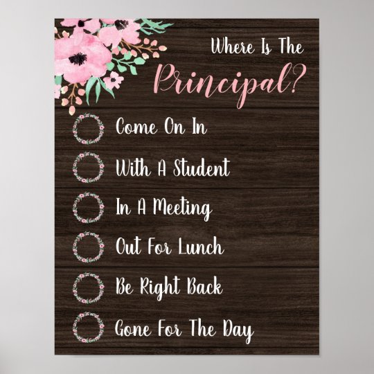 Where is the Principal Office Door Sign | Zazzle.com