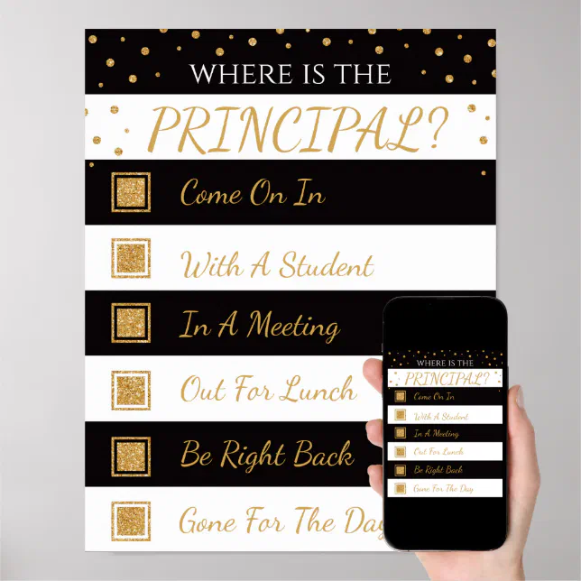 Where is the Principal Office Door Sign | Zazzle