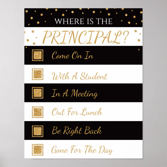 Where is the Principal Office Door Sign | Zazzle