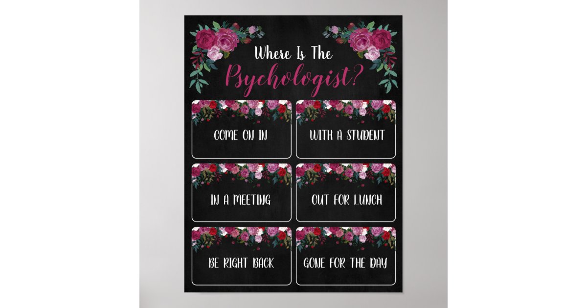 Where is the Psychologist Office Door Sign | Zazzle