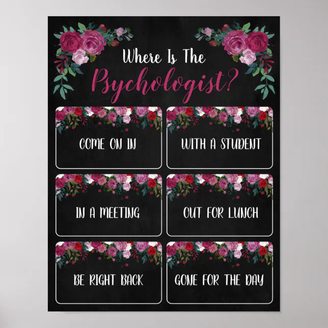 Where is the Psychologist Office Door Sign | Zazzle