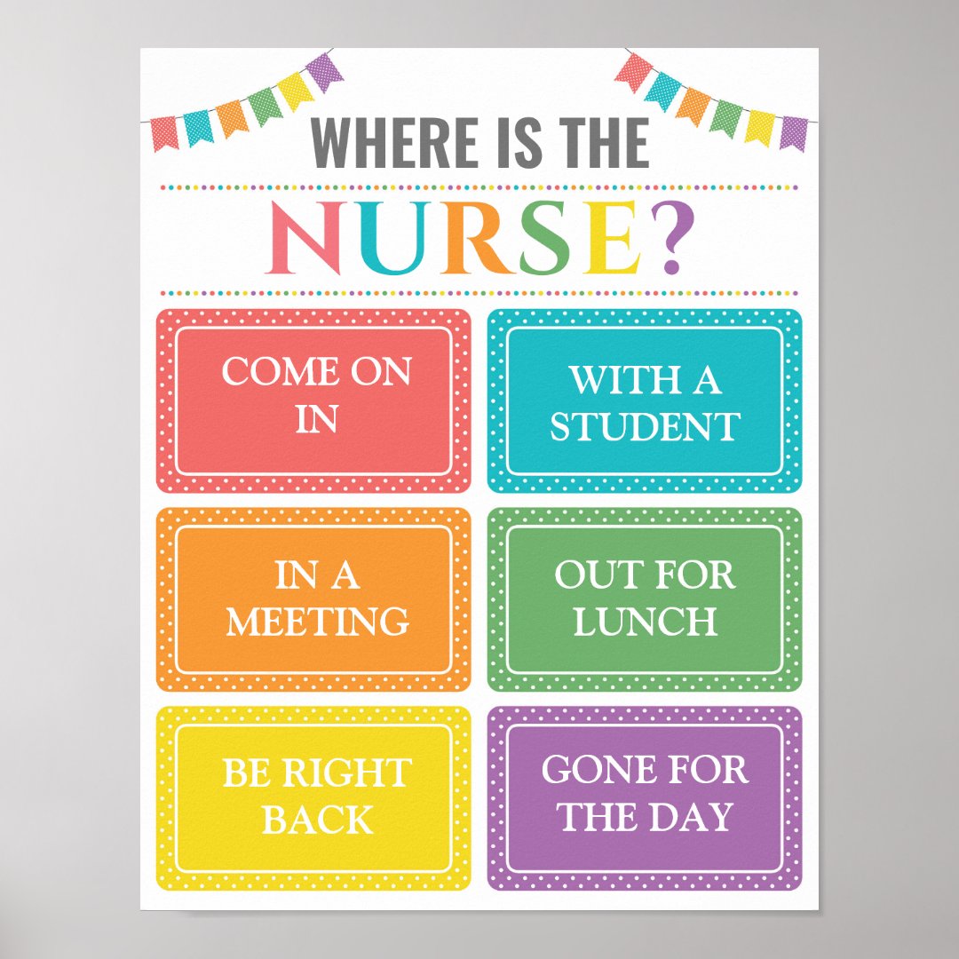 Where is the School Nurse Office Door Sign | Zazzle