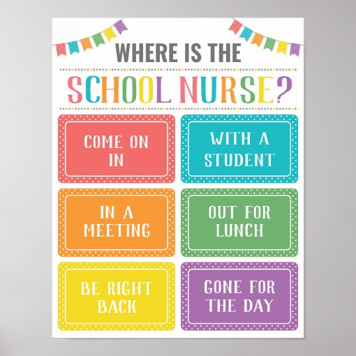 Where is the School Nurse Office Door Sign | Zazzle