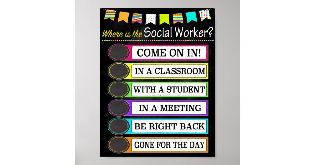 Where is the Social Worker Door Sign | Zazzle