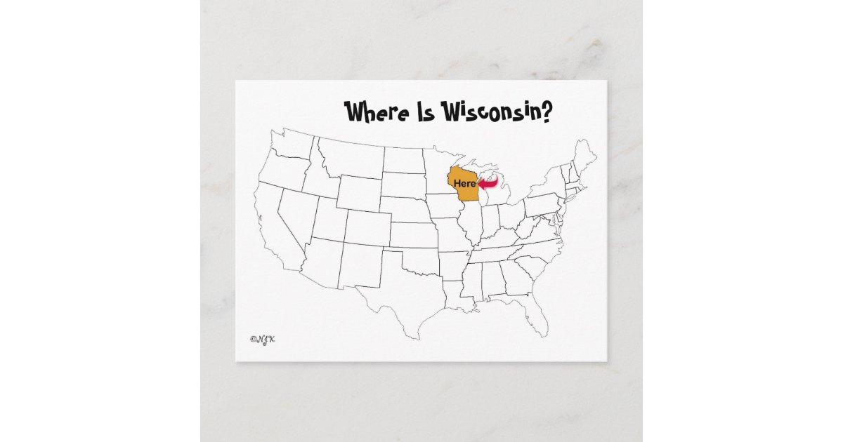 Where Is Wisconsin? Postcard | Zazzle