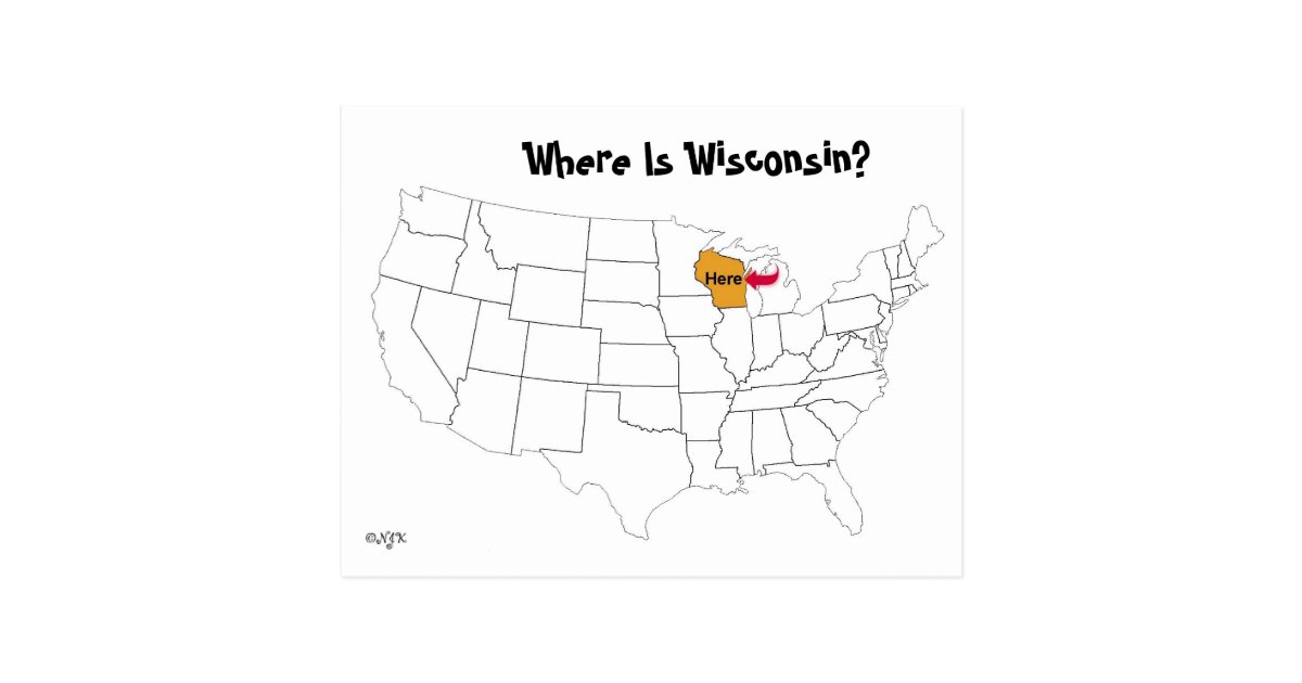 Where Is Wisconsin? Postcard | Zazzle.com