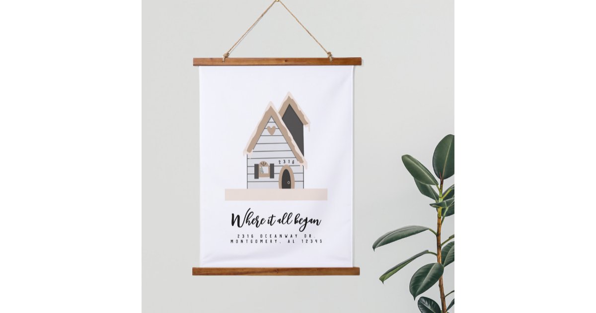 Where It Began Custom House Special Couples Hanging Tapestry | Zazzle