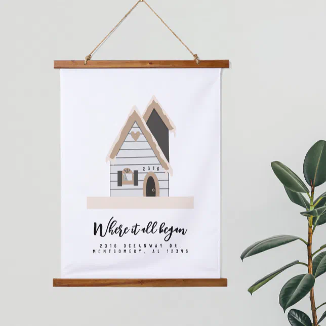 Where It Began Custom House Special Couples Hanging Tapestry | Zazzle