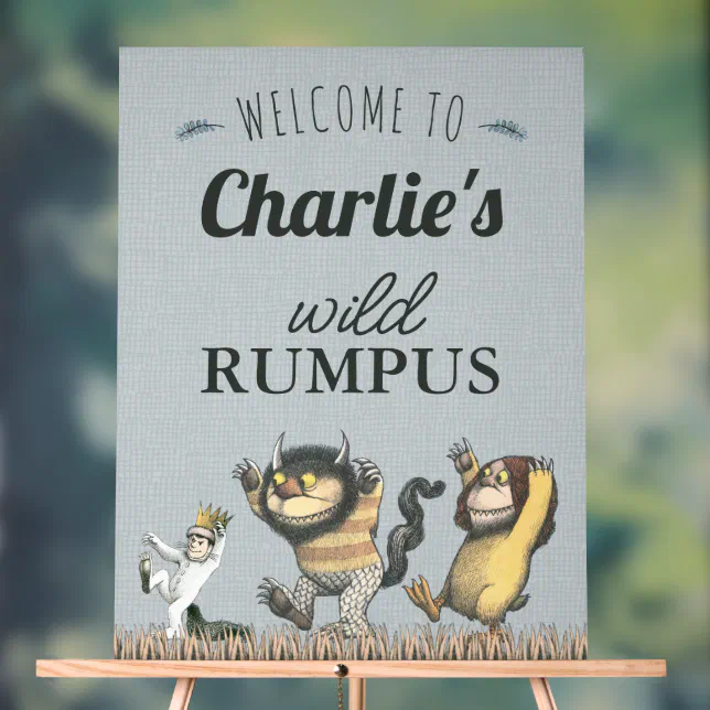 Where the Wild Things Are - Birthday Welcome Acrylic Sign | Zazzle