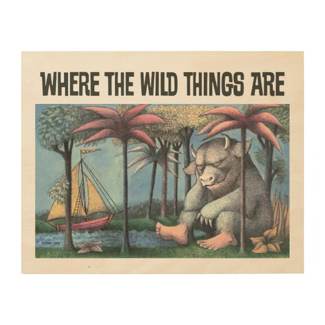 Where The Wild Things Are | Book Cover Wood Wall Art | Zazzle