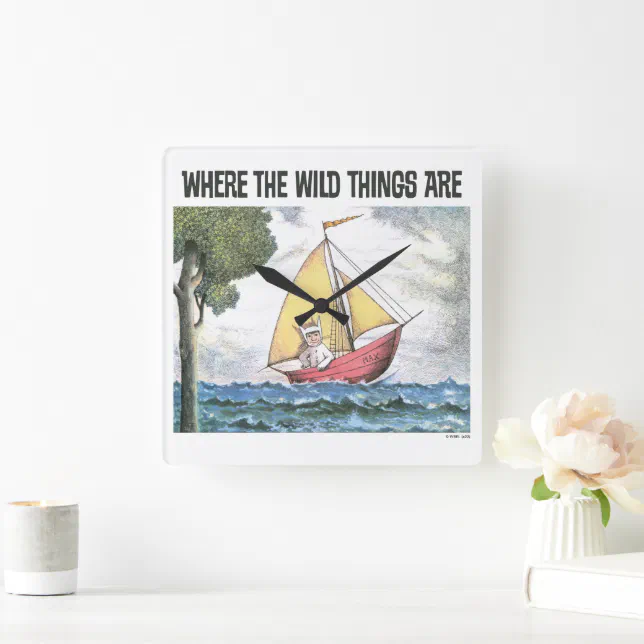 Where The Wild Things Are | Scene 5 Square Wall Clock | Zazzle