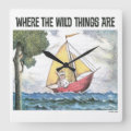Where The Wild Things Are | Scene 5 Square Wall Clock | Zazzle