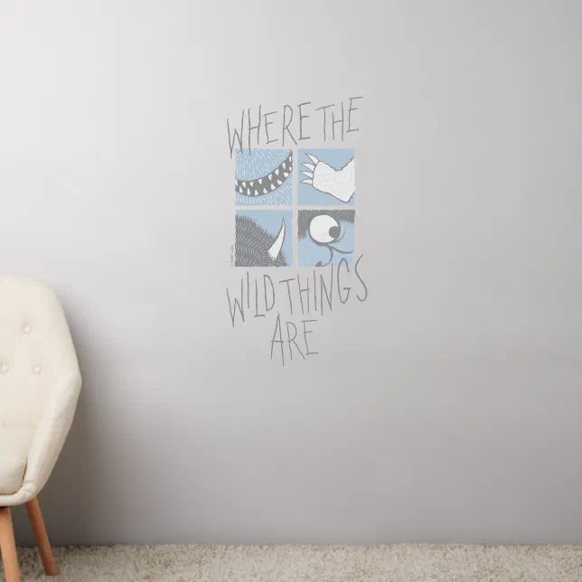 Where The Wild Things Are | Square Graphic Wall Decal | Zazzle