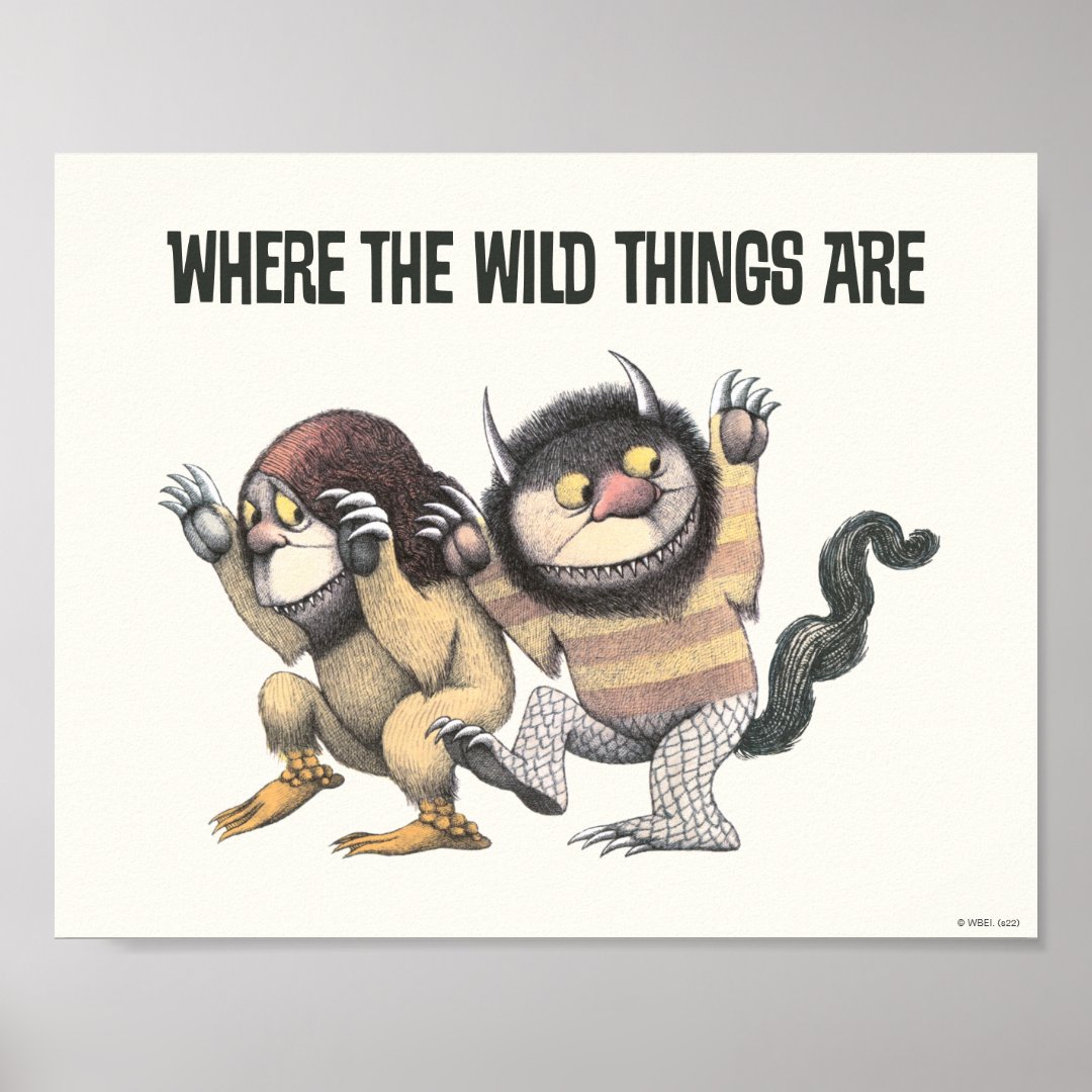 Where the Wild Things Are | Two Wild Things Poster | Zazzle