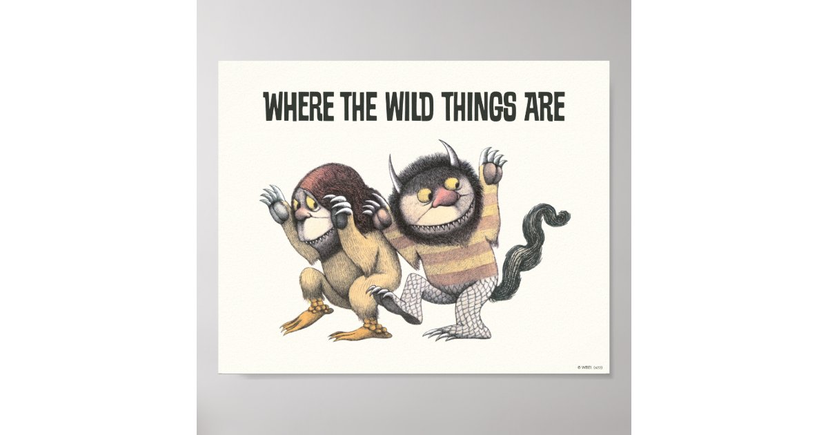 Where the Wild Things Are | Two Wild Things Poster | Zazzle
