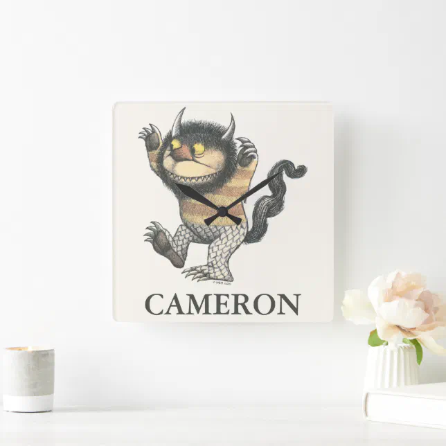 Where the Wild Things Are | Wild Thing | Add Name Square Wall Clock ...