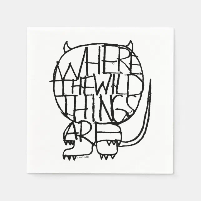 Where the Wild Things Are | Wild Thing Sketch Napkins | Zazzle