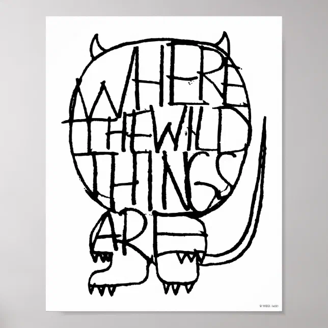 Where the Wild Things Are | Wild Thing Sketch Poster | Zazzle