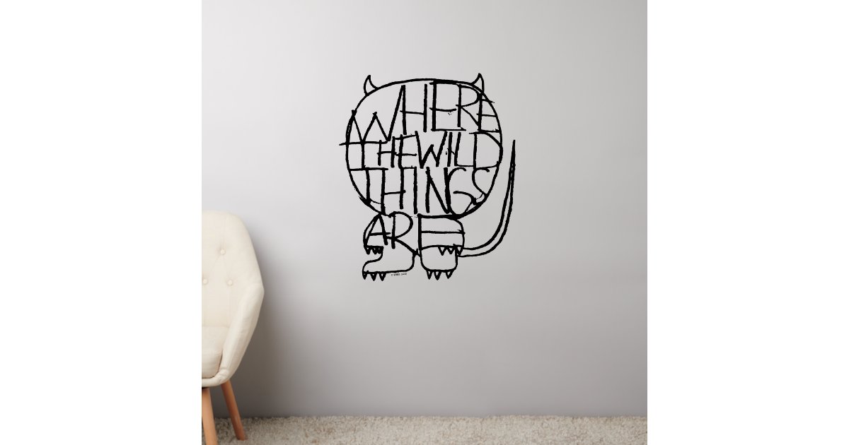 Where the Wild Things Are | Wild Thing Sketch Wall Decal | Zazzle