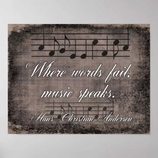 Where Words Fail -- Music Quote - Print | Zazzle