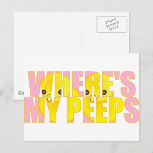 Where's My Peeps? Postcard | Zazzle