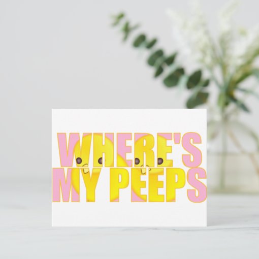 Where's My Peeps? Postcard | Zazzle