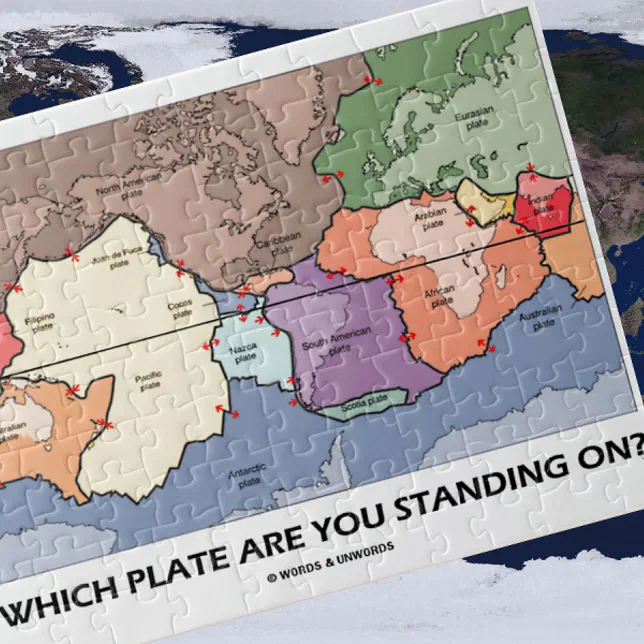 Which Plate Are You Standing On? (Plate Tectonics) Jigsaw Puzzle | Zazzle