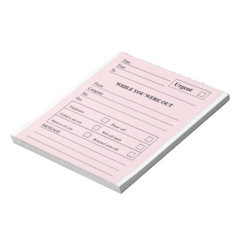While You Were Out Notepad | Zazzle