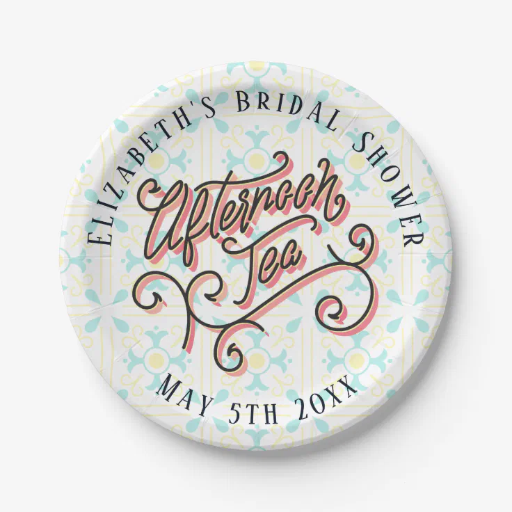 Whimsical Afternoon Tea Paper Plates | Zazzle