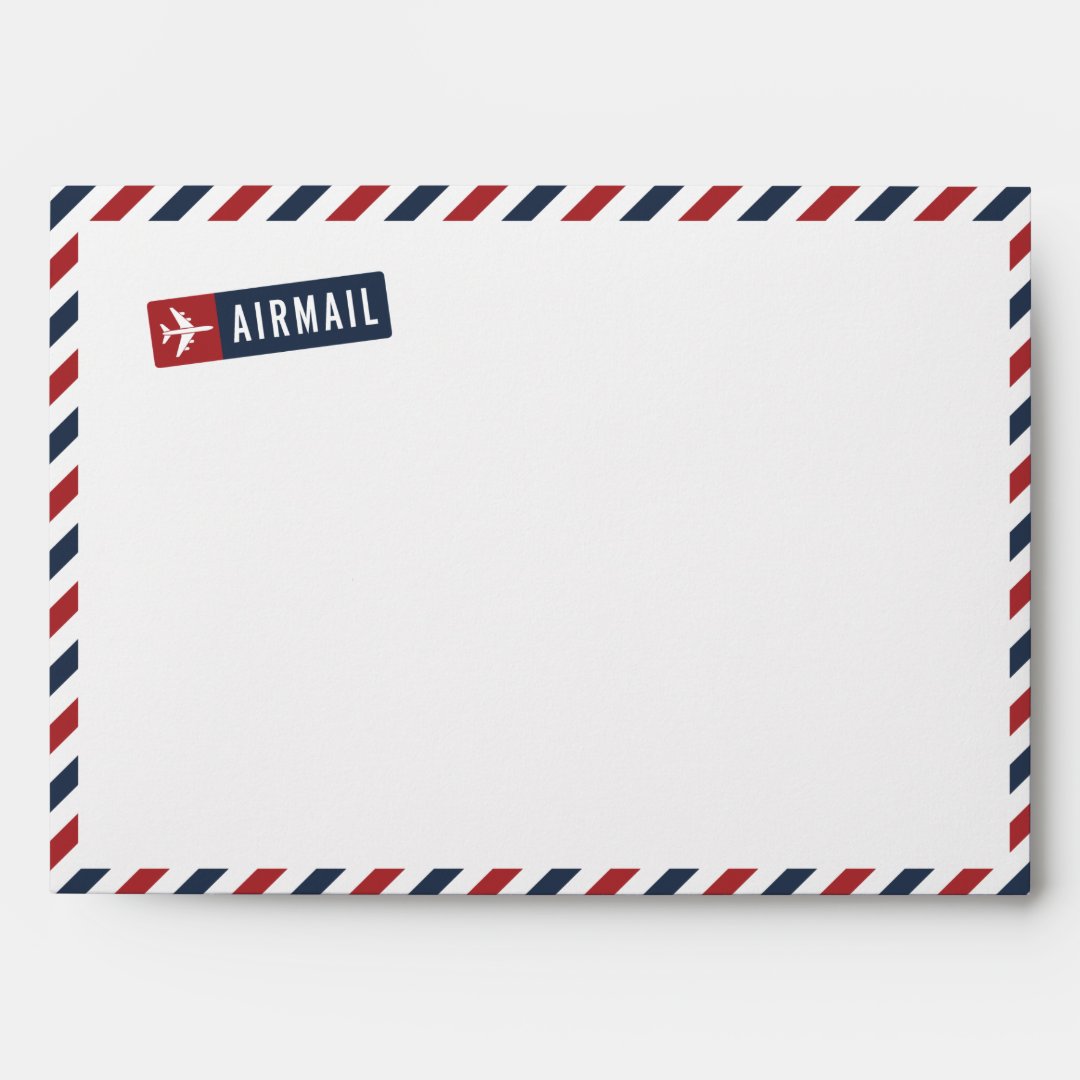 Whimsical Airmail Envelope | Zazzle