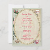 Whimsical Alice in Wonderland Collage Sip & See Invitation | Zazzle