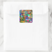 Whimsical and Colorful Mixed Media Stickers | Zazzle