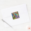 Whimsical and Colorful Mixed Media Stickers | Zazzle