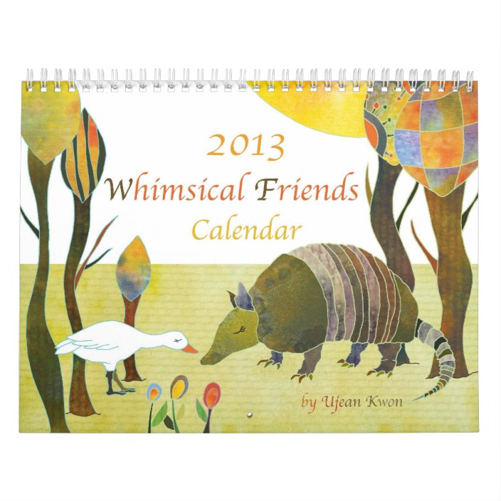 Whimsical Animal Friends Cute Kids Calendar 2013 | Zazzle.com