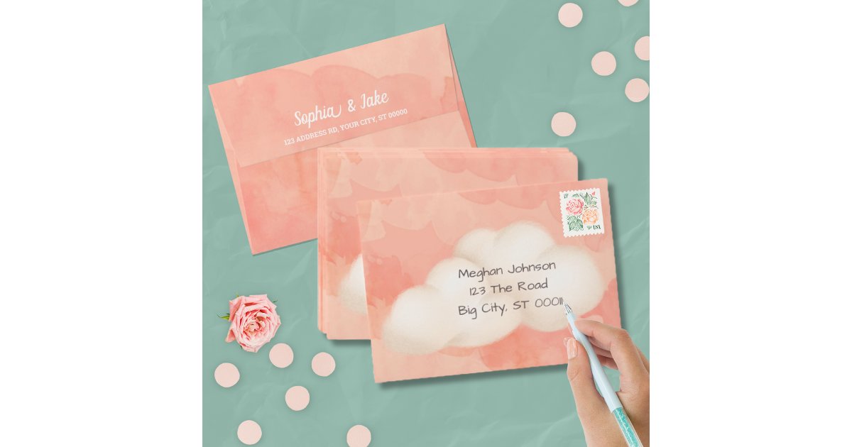 Whimsical Baby Shower, Baby Girl, Kitten Envelope | Zazzle
