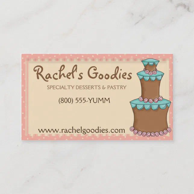 Whimsical Bakery Business - Profile Card | Zazzle