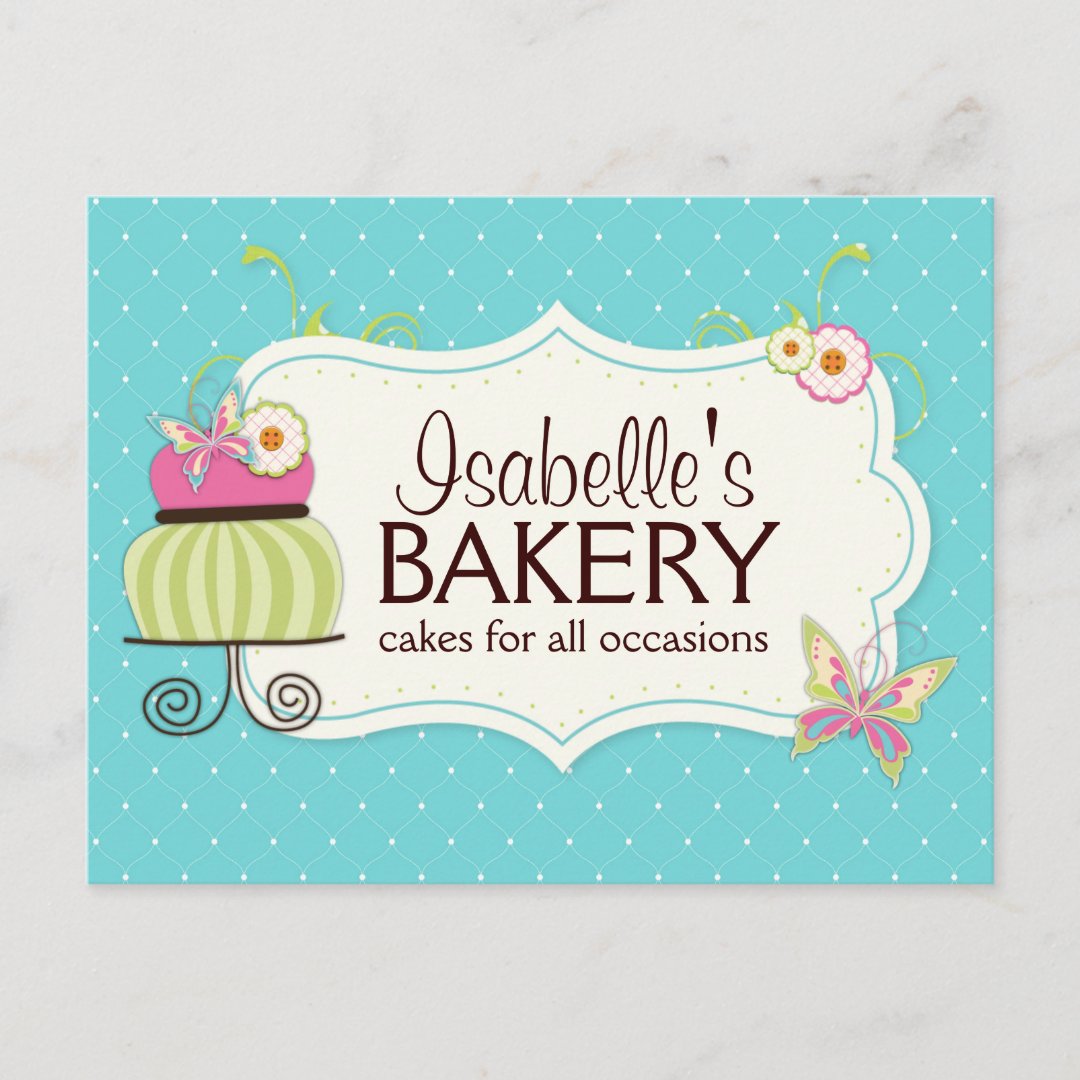 Whimsical Bakery Postcard Flyer | Zazzle