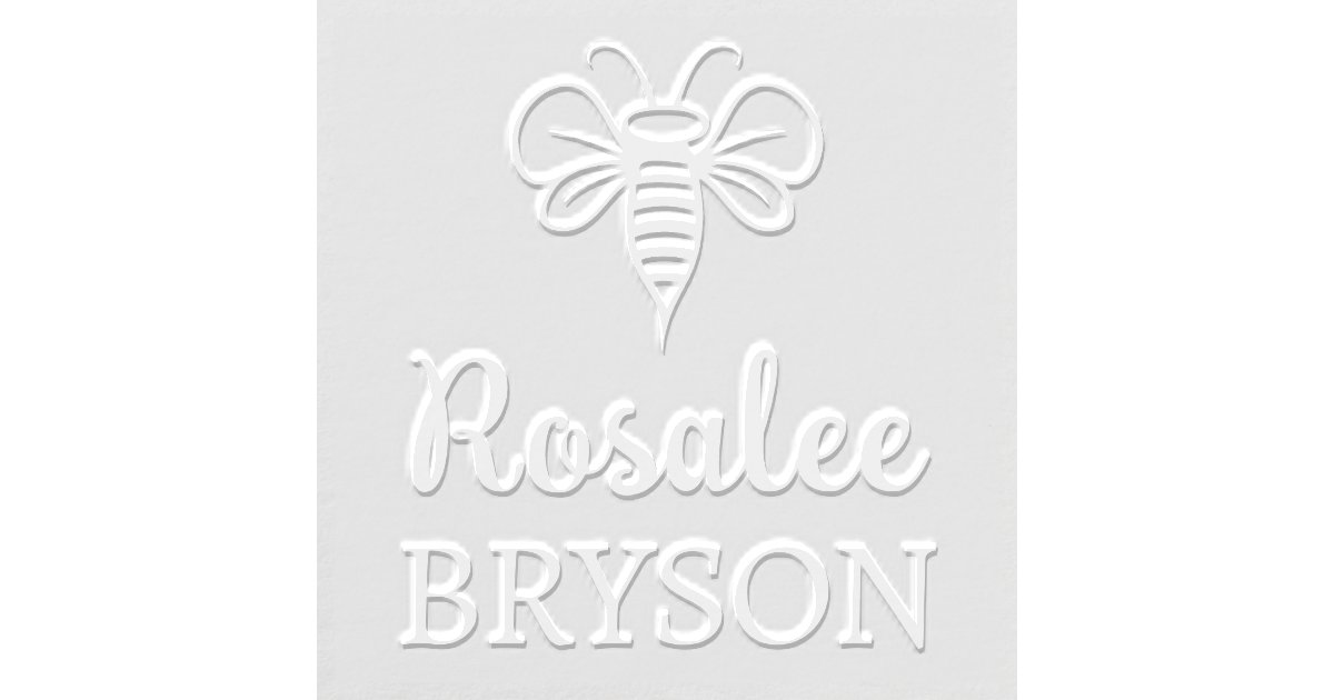 Whimsical Bee Embosser | Zazzle