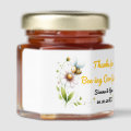 Whimsical Bee Thanks for Bee-ing Our Guest Honey Jar Favors | Zazzle