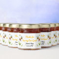 Whimsical Bee Thanks for Bee-ing Our Guest Honey Jar Favors | Zazzle