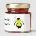 Whimsical Bee Thanks for Bee-ing You Honey Jar Favors | Zazzle
