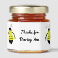 Whimsical Bee Thanks for Bee-ing You Honey Jar Favors | Zazzle