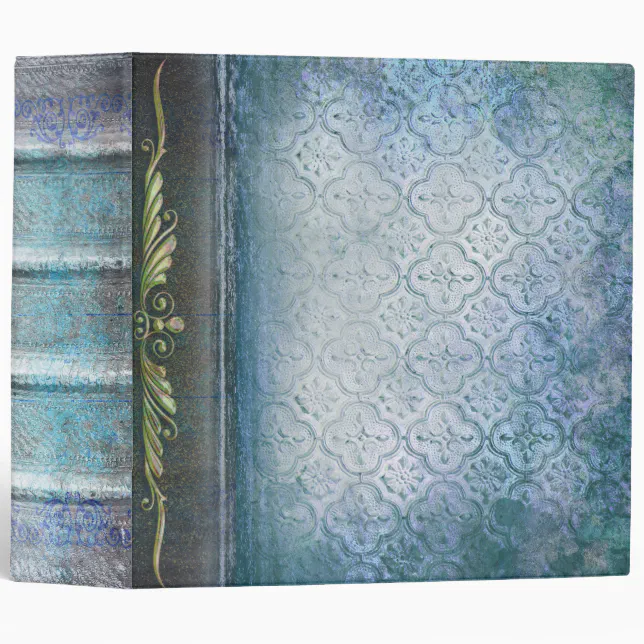 Whimsical Blue Fantasy Ancient Tome 3 Ring Binder | Zazzle