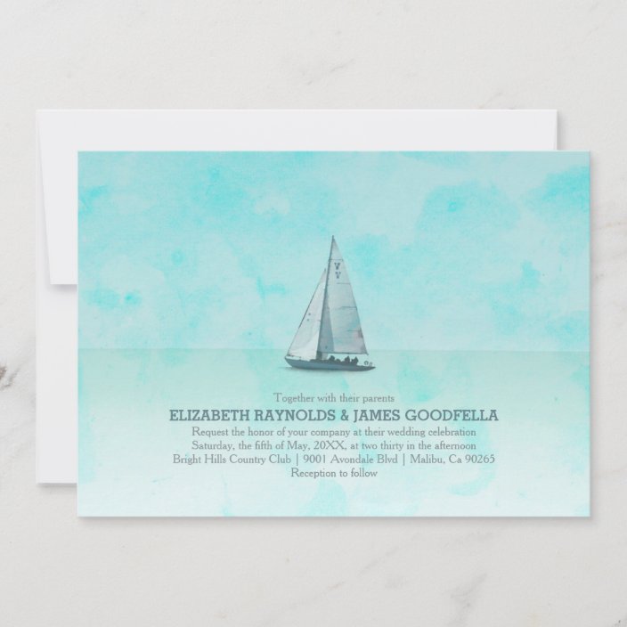 Whimsical Boat Wedding Invitations | Zazzle.com